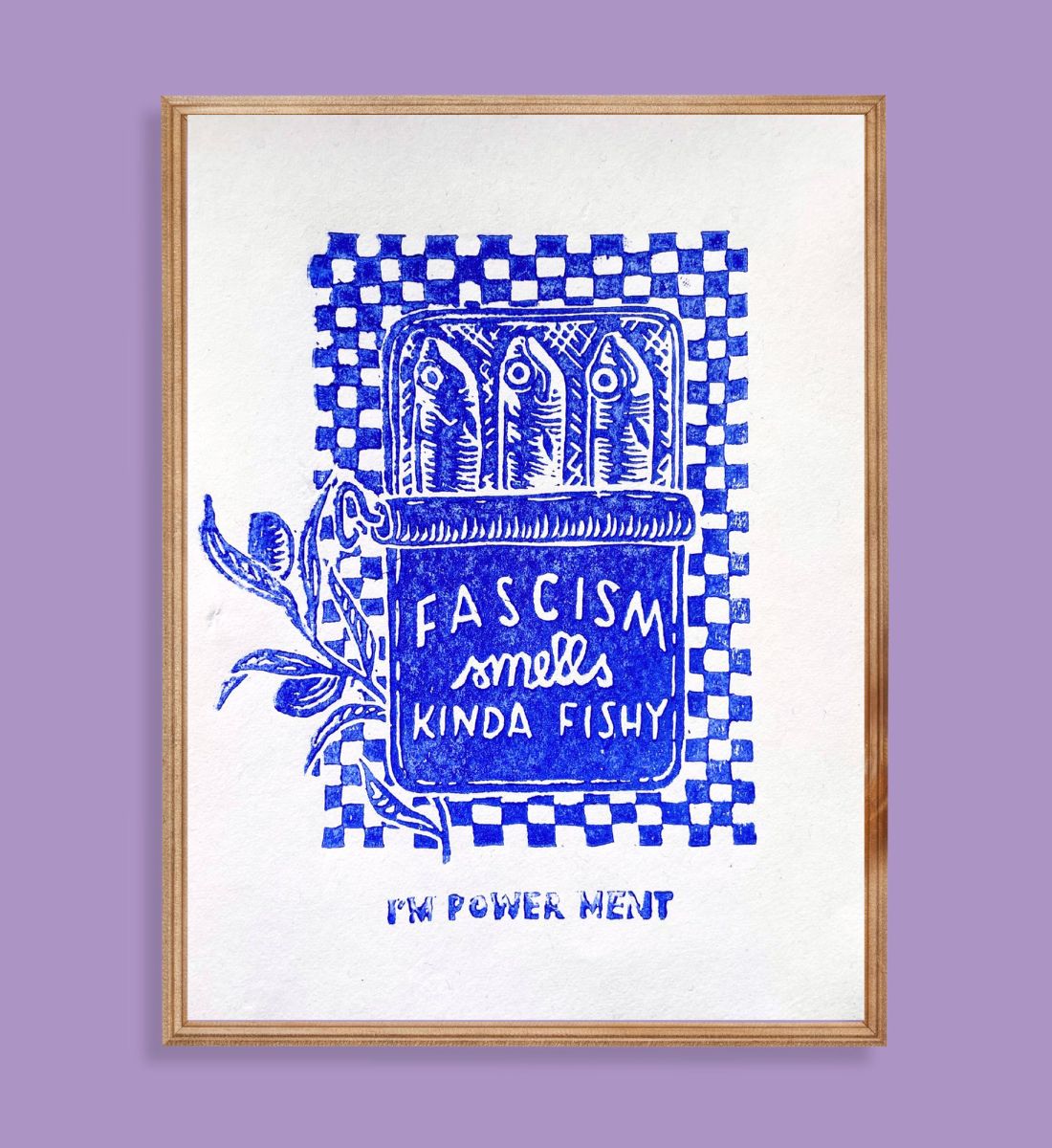 “FISHY FASCISM” - Handgedruckter Anti Fascist Art Print gegen Rechts ...